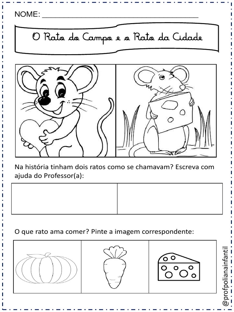Sequencia Do Rato Do Campo e o Rato Da Cidade | PDF | Esportes e ...