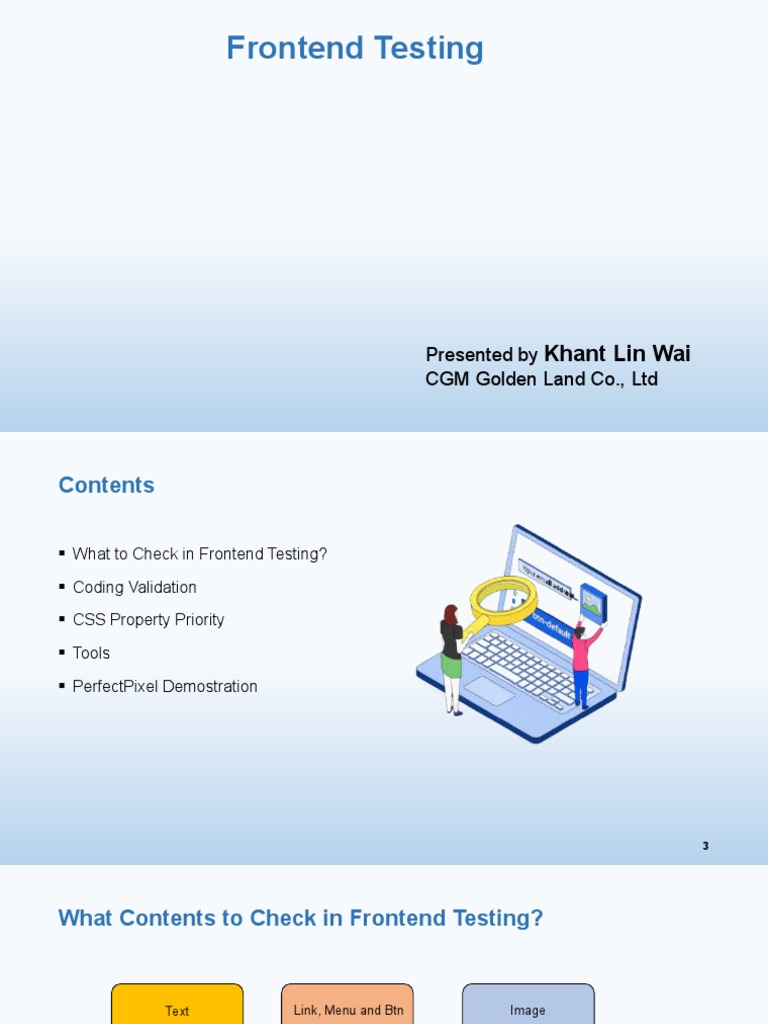 Frontend Testing Pdf Computing Software Development