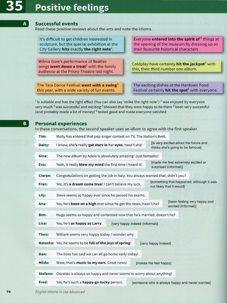 Feelings Idioms | PDF