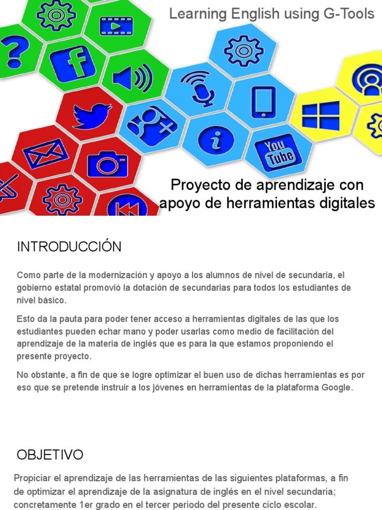 Aprendizaje de inglés con G-Tools | PDF | Aprendizaje | Idioma en Inglés