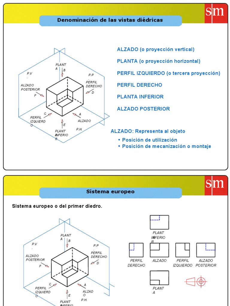 Vistas Diedrica | PDF | Dibujo técnico | Dibujo