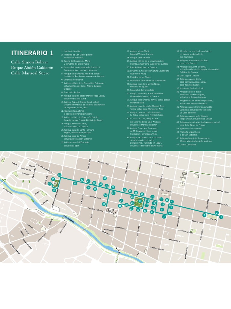 Mapa Turístico de Cuenca, Ecuador | PDF