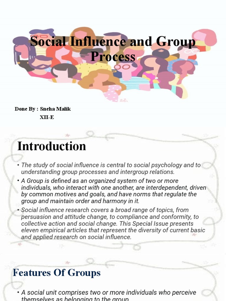 Social Influence and Group Process | PDF | Self Esteem | Psychology