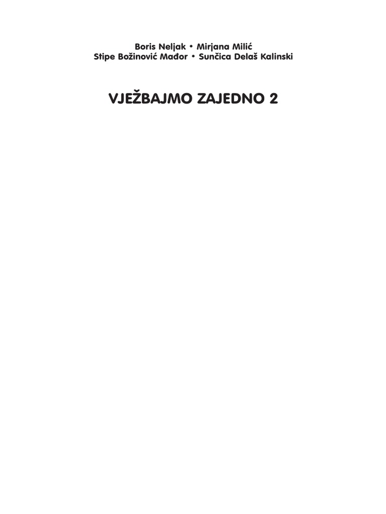 Vjezbajmo Zajedno 2 - Prir | PDF
