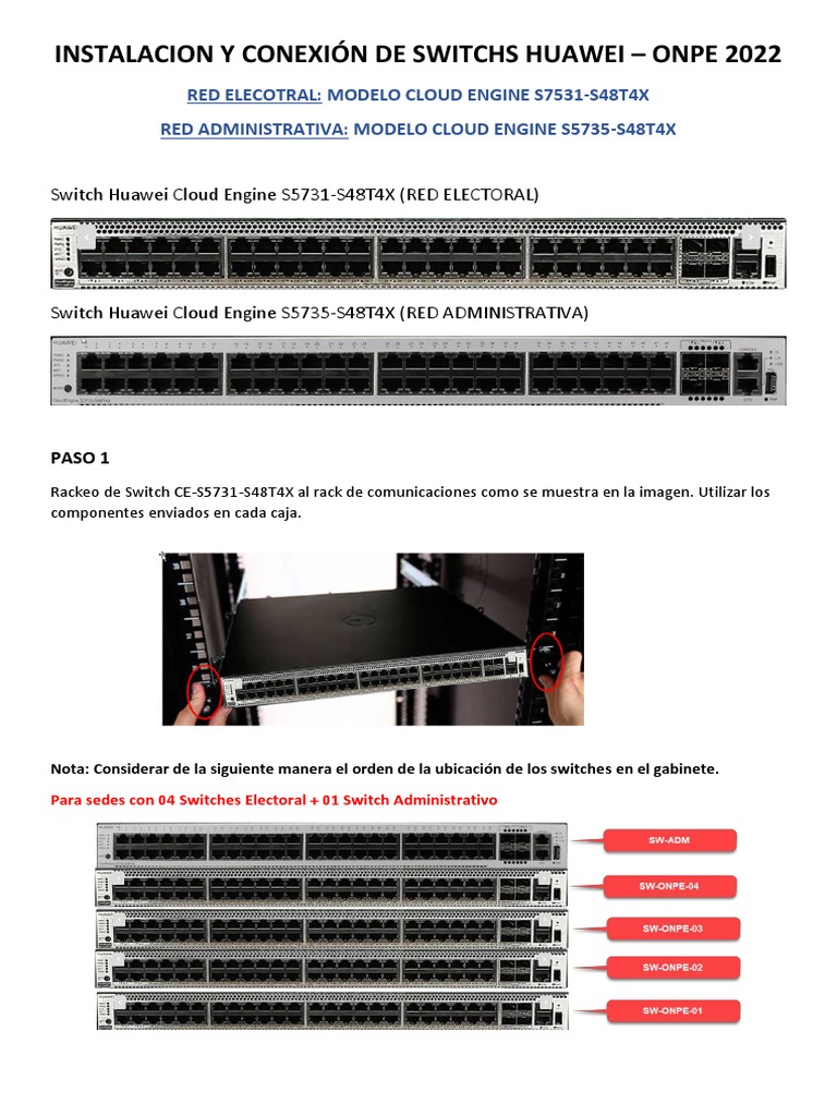 Sw4 - Manual de Conexión de Switch Huawei Cloudengine s5731-s48t4x ...