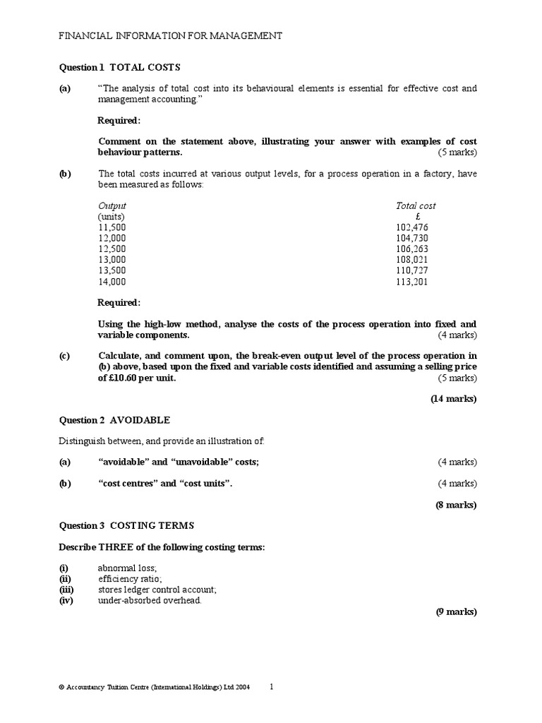 RQB Qs | PDF | Cost Accounting | Overtime