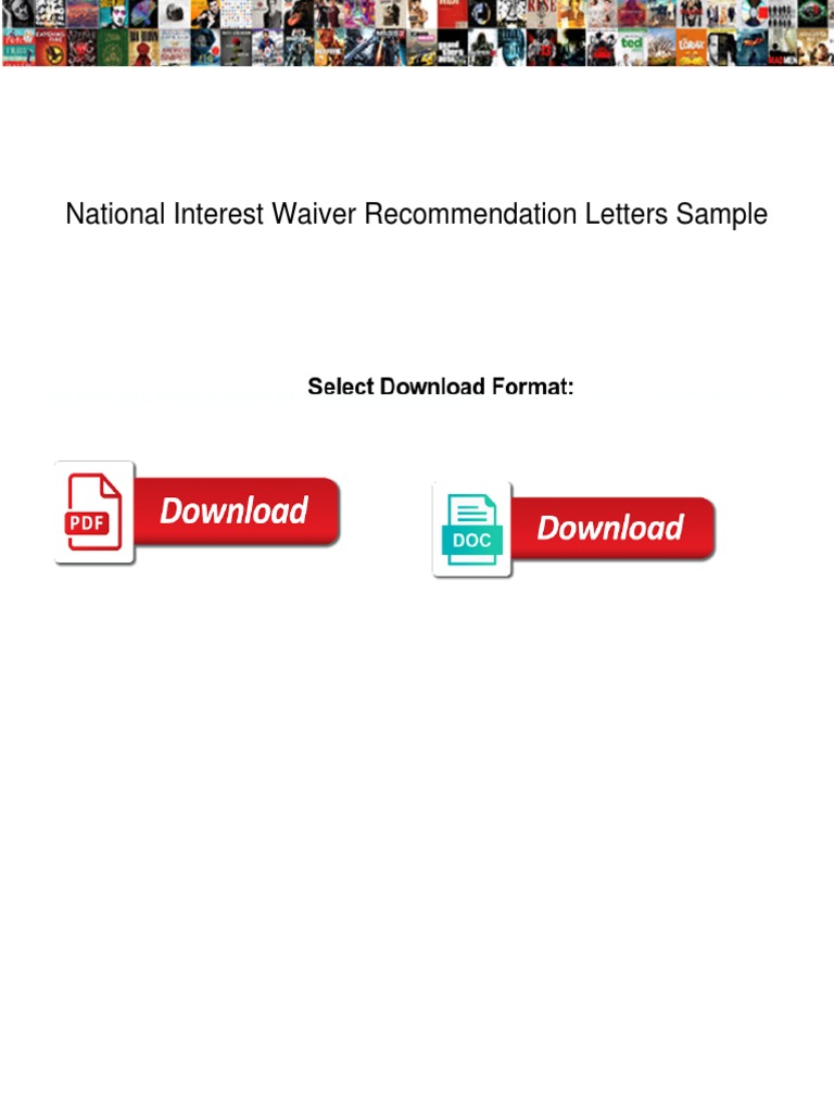 National Interest Waiver Recommendation Letters Sample | PDF | Law