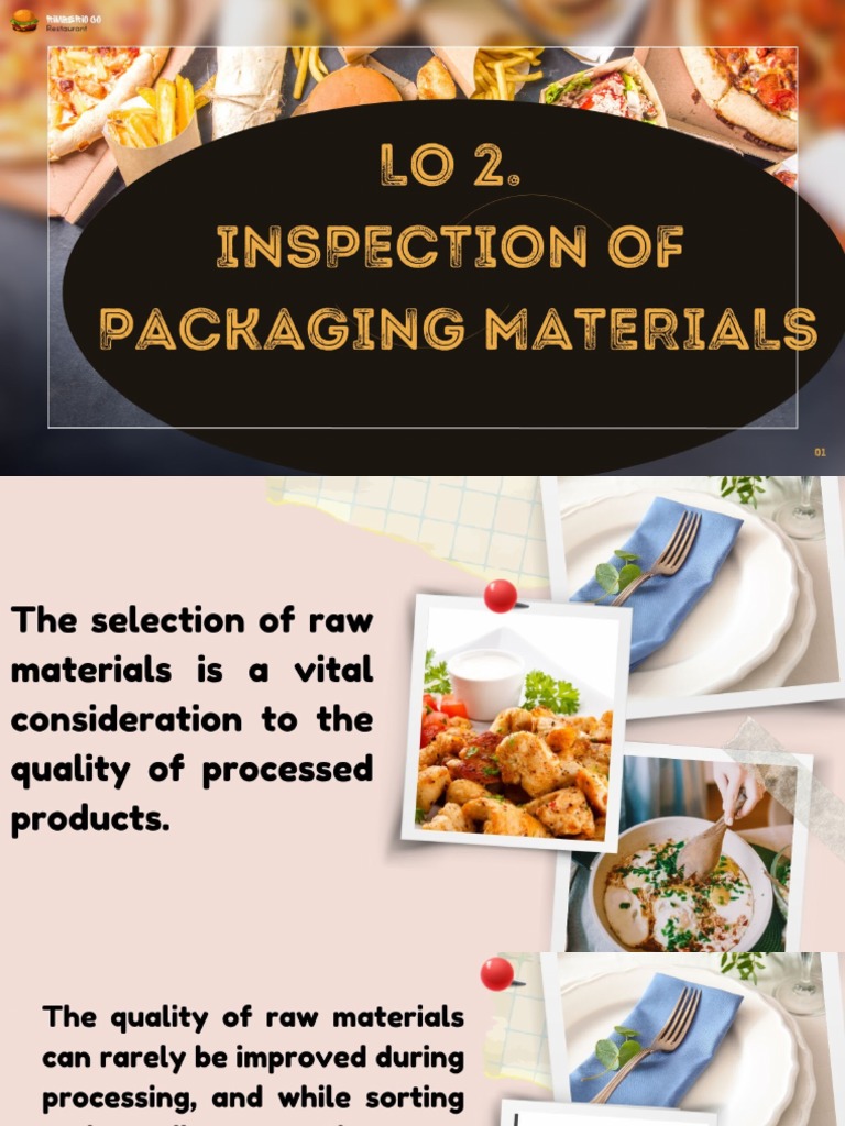 LO 2. Inspection of Packaging Materials | PDF