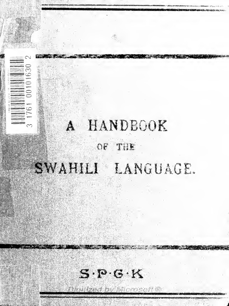A Handbook of The Swahili Language As Spoken at Zanzibar | PDF | Part Of Speech | Grammatical Number