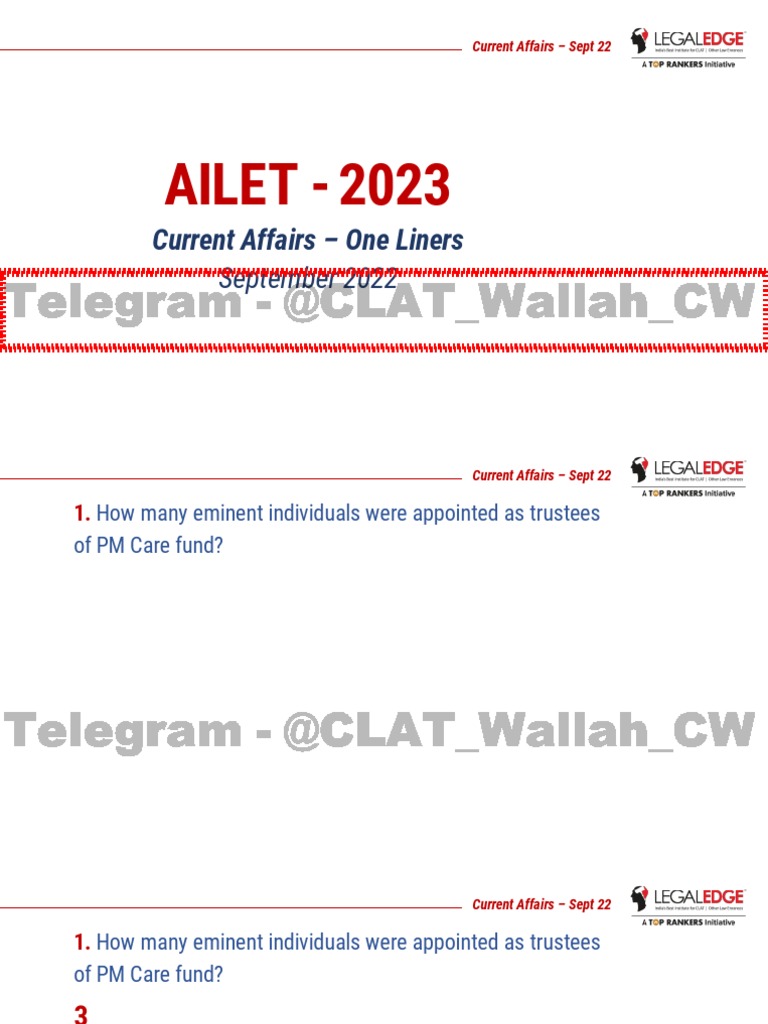 AILET One Liners | PDF