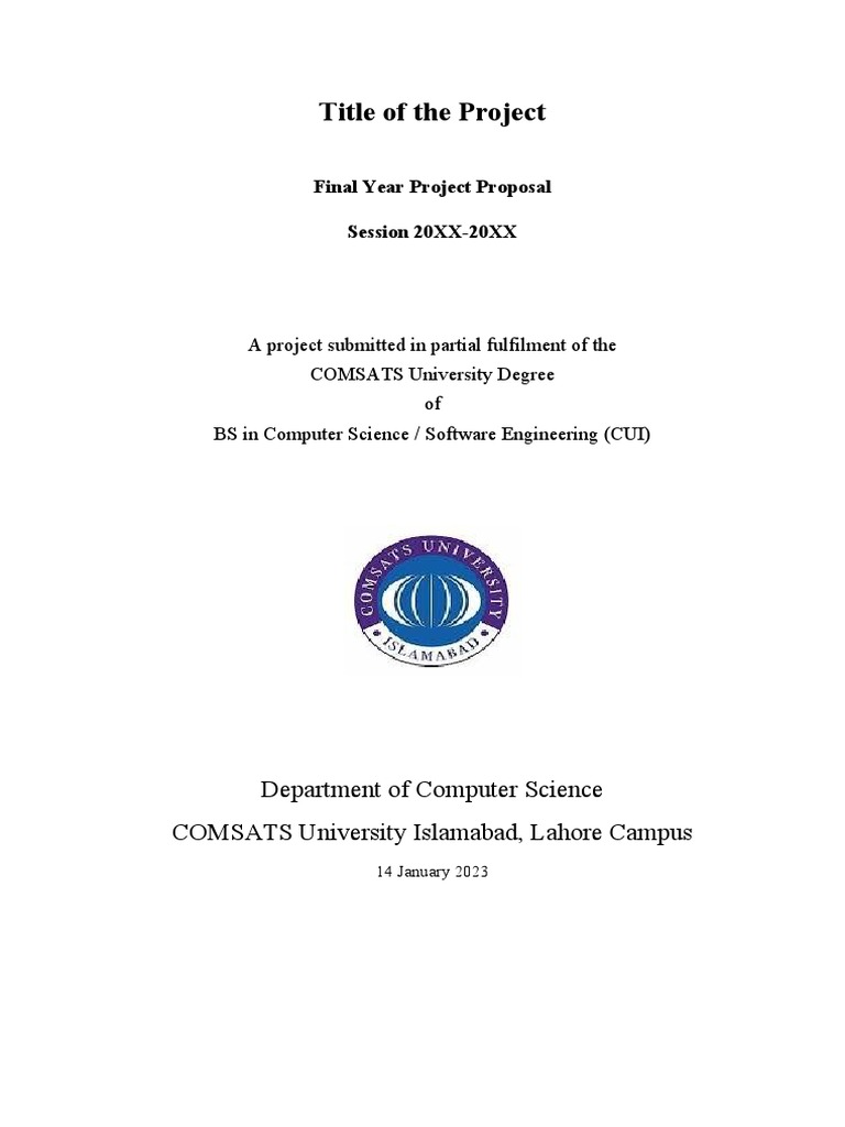 Final Year Project Proposal Outlining Key Elements and Methodologies ... Final Year Project Proposal Outlining Key Elements and Methodologies ...