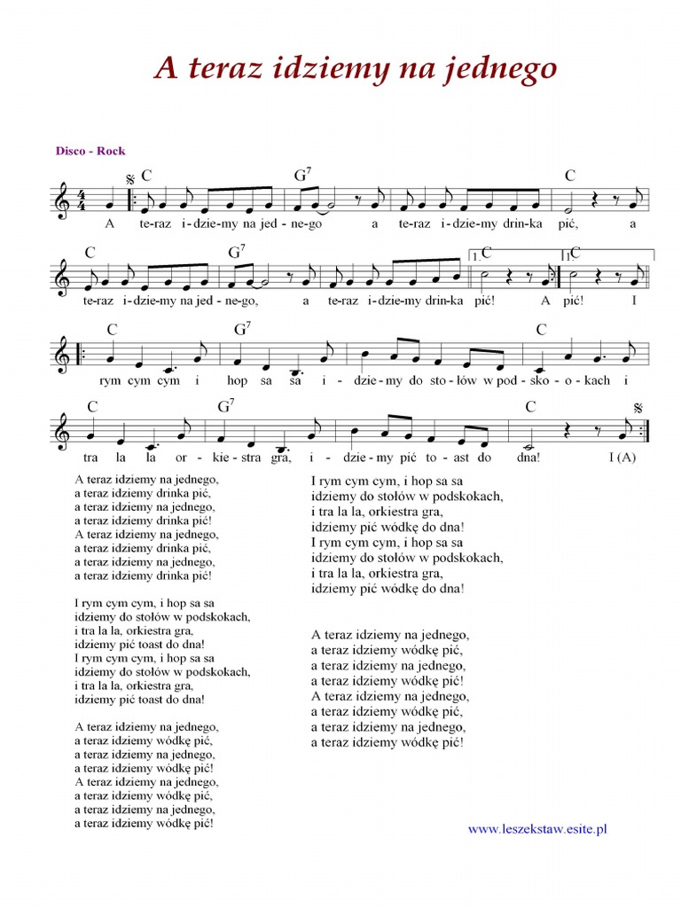 A Teraz Idziemy Na Jednego | PDF