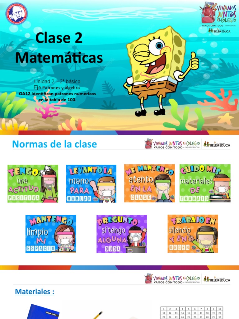 Clase 2 Patrones Con Tabla de 100 - Listo | PDF | Métodos y materiales ...