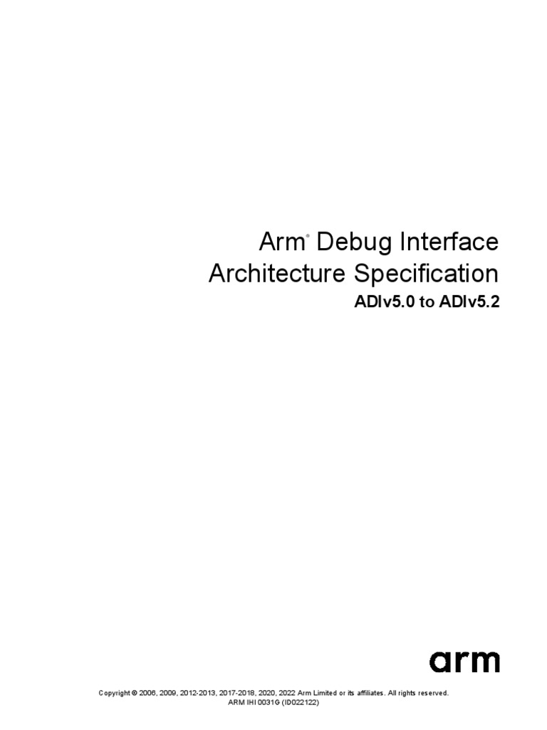 IHI0031G Debug Interface v5 2 Architecture Specification | PDF | Office Equipment | Computer ...