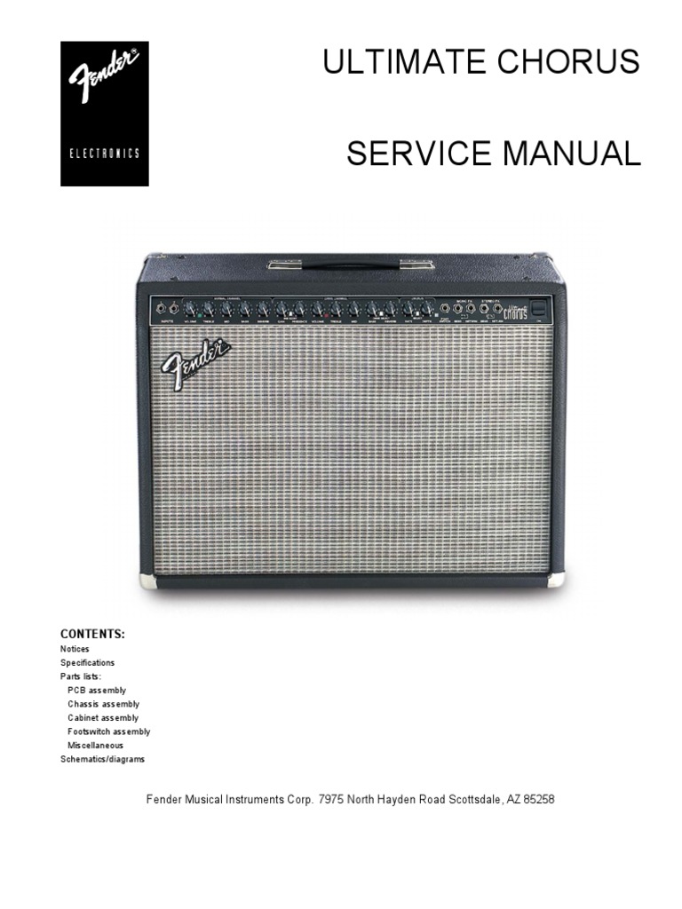 Fender Ultimate Chorus SM | PDF | Amplifier | Operational Amplifier