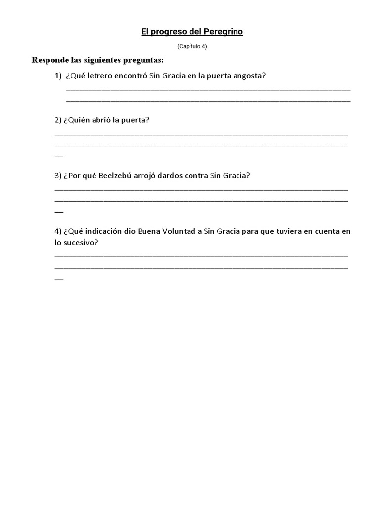 El Progreso Del Peregrino - Capítulo 4 | PDF