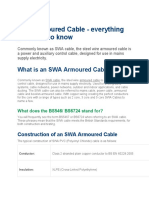 SWA Cable Specifications and Sizes | PDF | Electrical Wiring ...