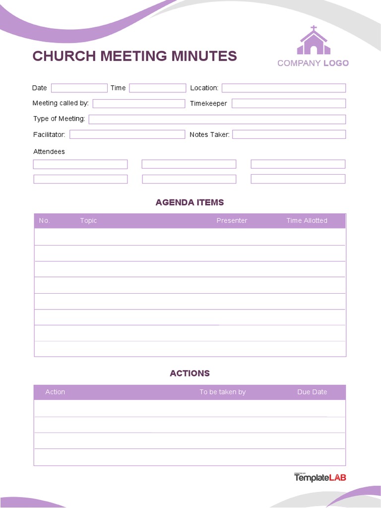Church Meeting Minutes | PDF