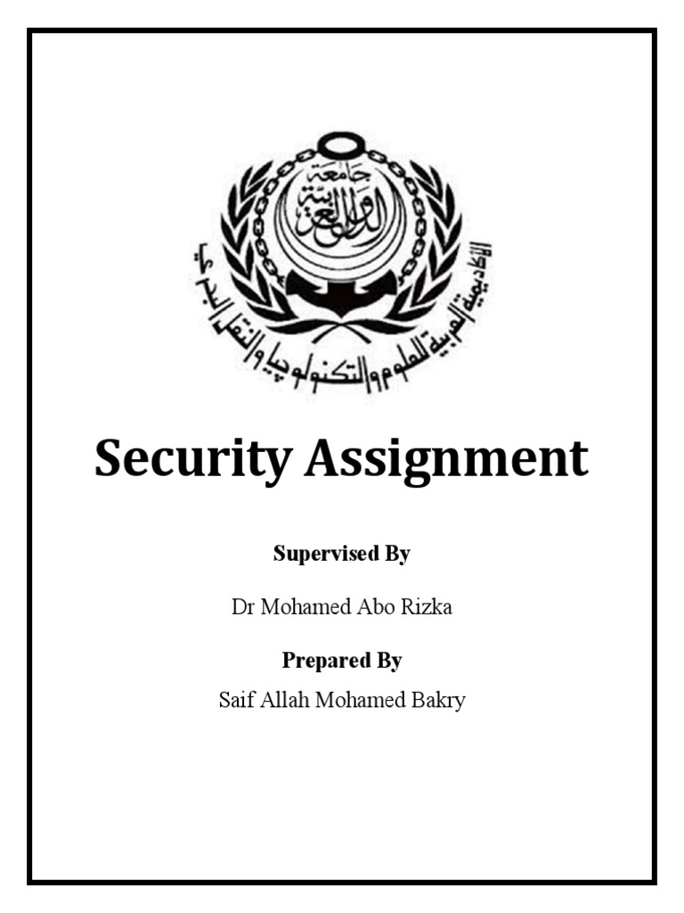 Security Assignment Pdf Security Computer Security