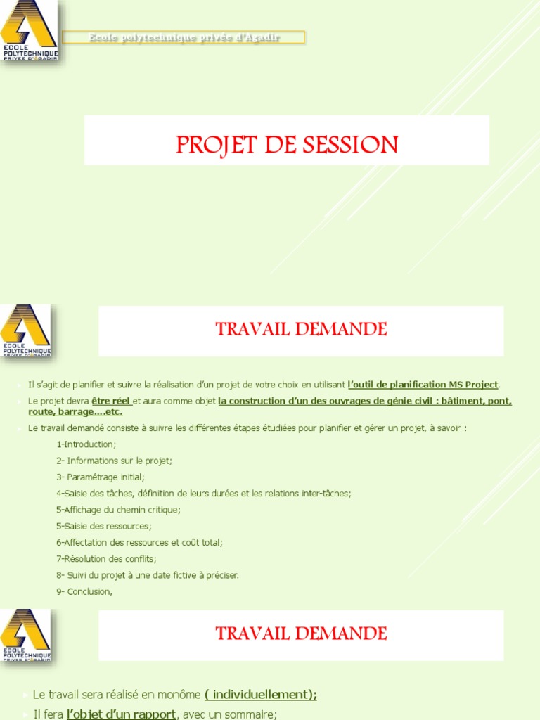 Planning Projet de Session GB | PDF | Planification Planning Projet de Session GB | PDF | Planification