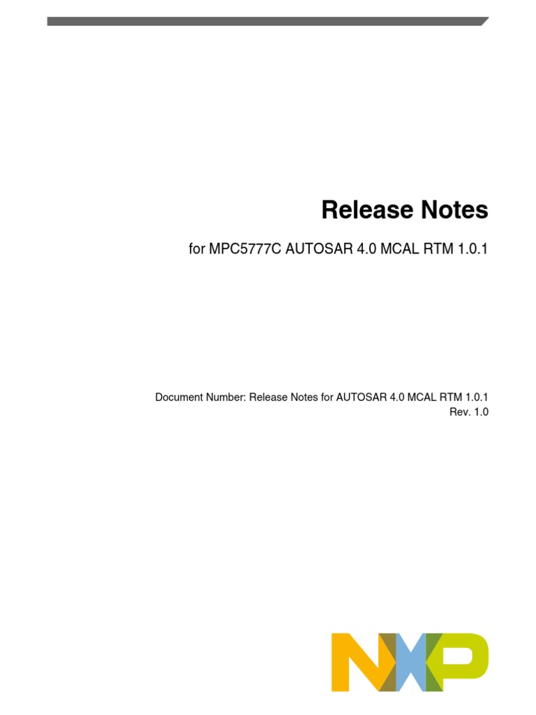 MPC5777C MCAL4 0 RTM 1 0 1 ReleaseNotes | PDF | Assembly Language ...