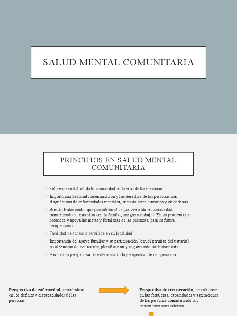 Salud Mental Comunitaria | PDF