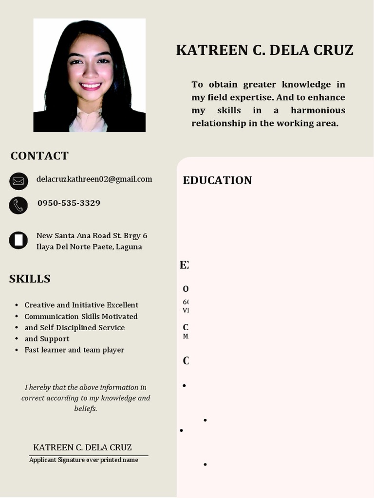 Katreen Dela Cruz RESUME | PDF
