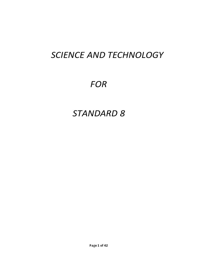 STD 8 Science and Technology | PDF | Science & Mathematics