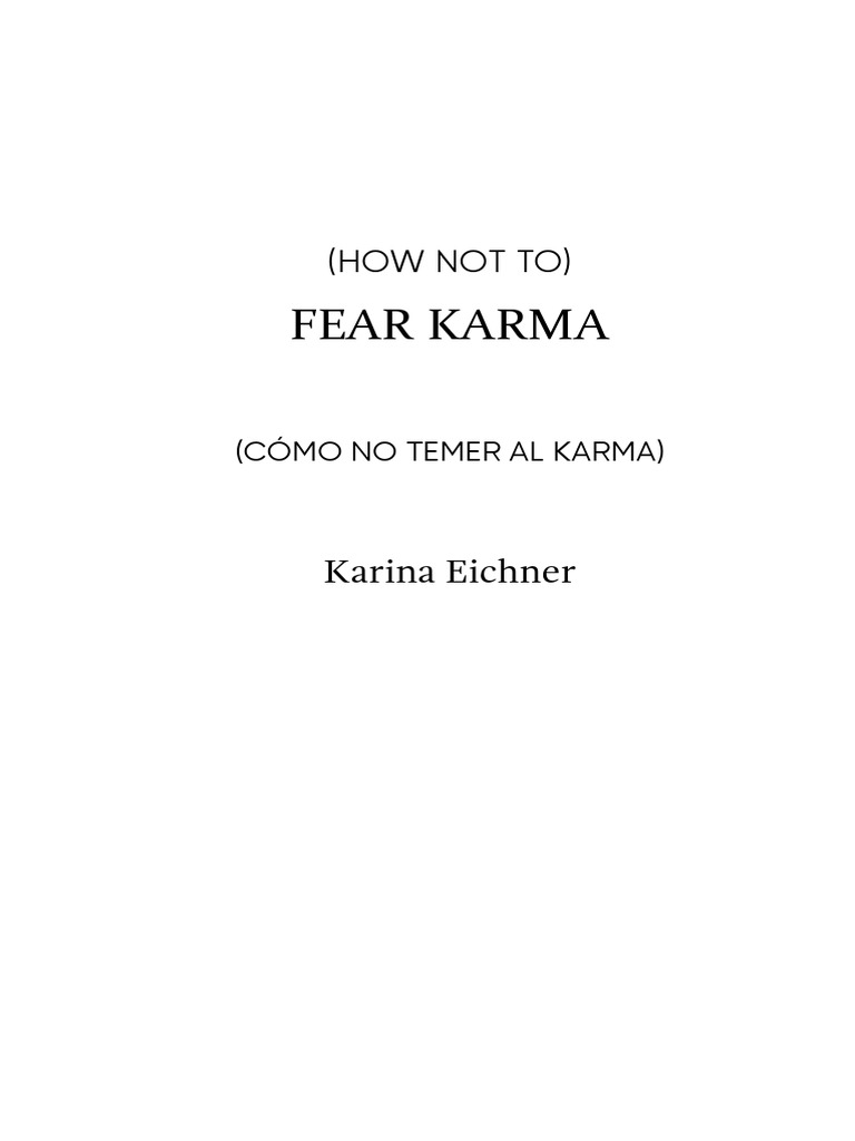 How Not To Fear Karma Spanish | PDF | Pensamiento | Mente