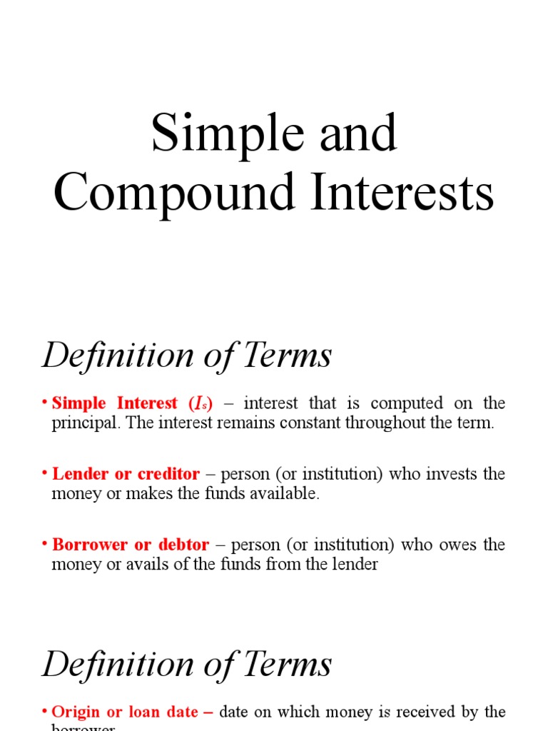 Simple and Compound Interests | PDF