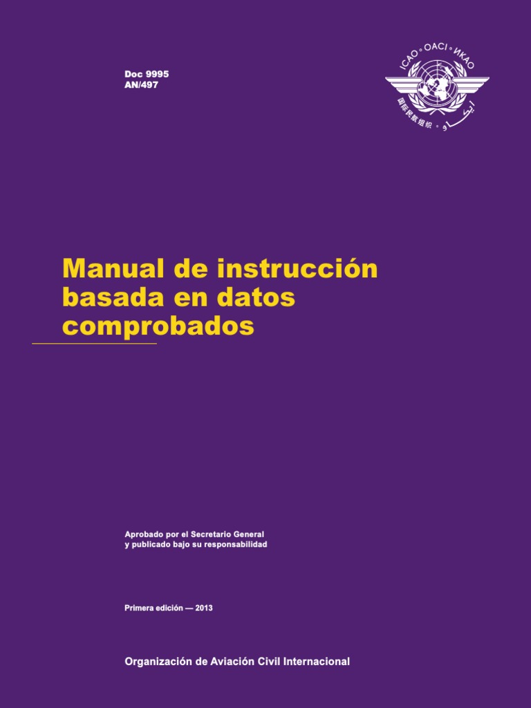 Manual Instr Datos Comprobados Oaci 9995 | PDF | Aeronave | Evaluación
