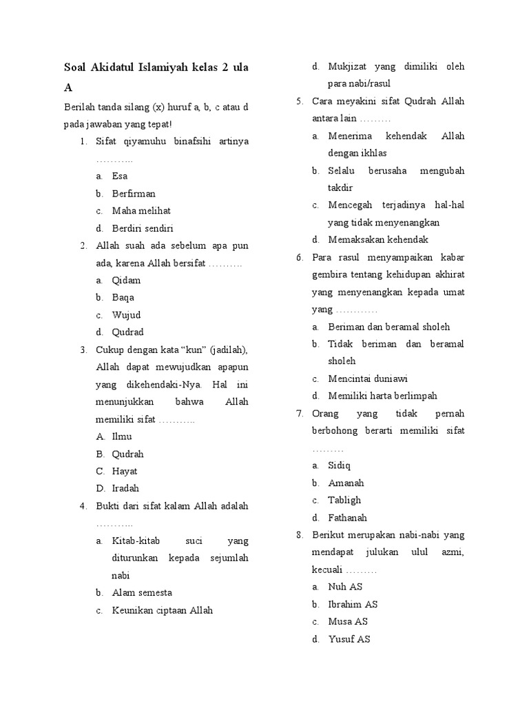 Nabi Ulul Azmi dalam Akidah Islam | PDF