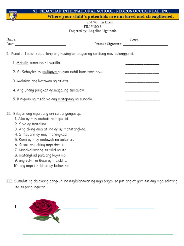 Filipino Exam 2nd Final | PDF