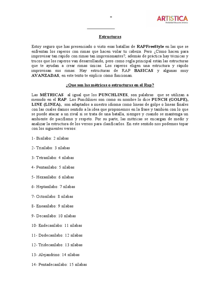 2 Estructuras | PDF | Metro (poesía) | Forma poética