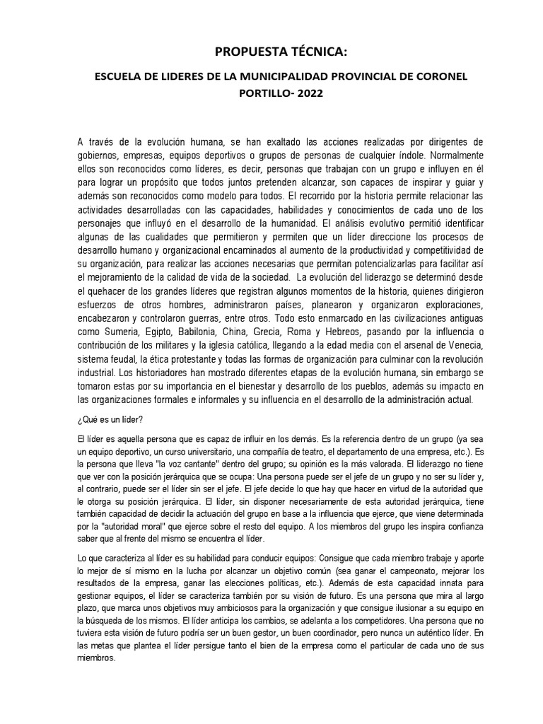 Escuela de Lideres SADITH ACTUAL | PDF