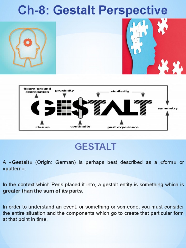 CH 8 Gestalt Perspective 1 | PDF | Psychotherapy | Gestalt Therapy