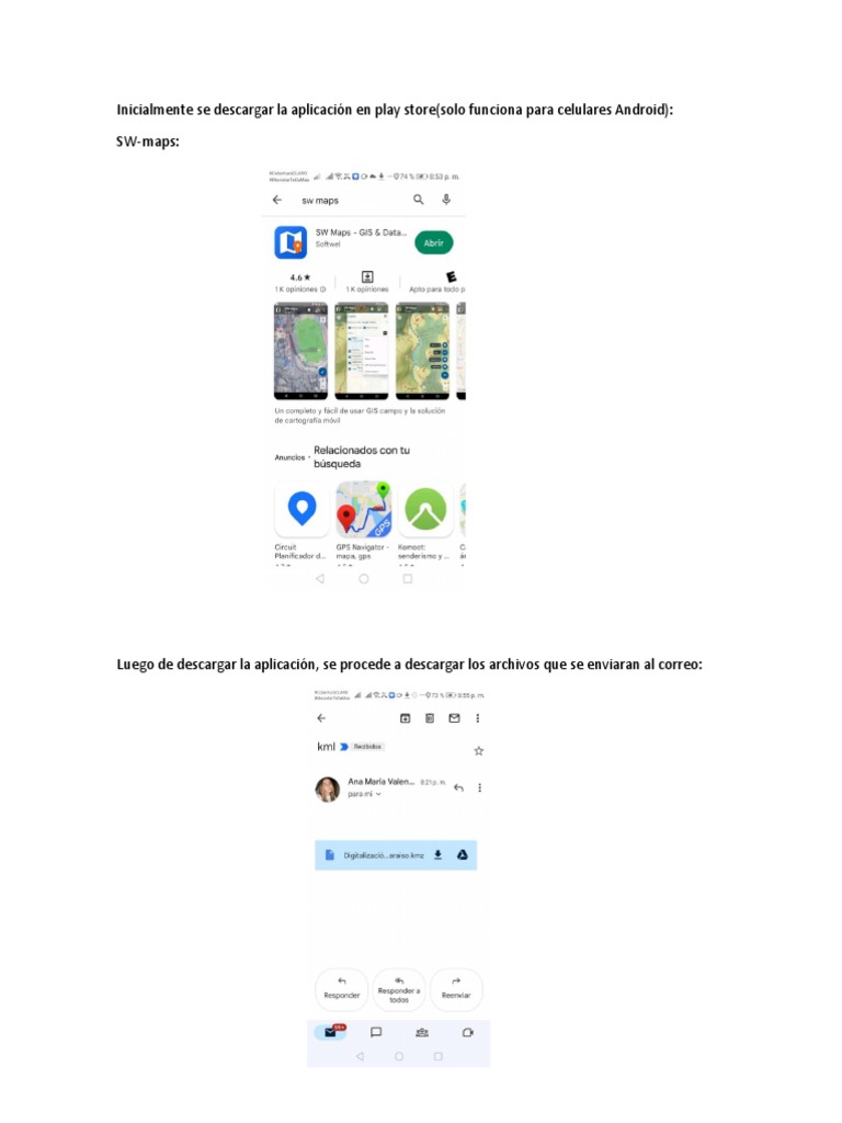 Guía para usar SW-maps en Android | PDF | Informática
