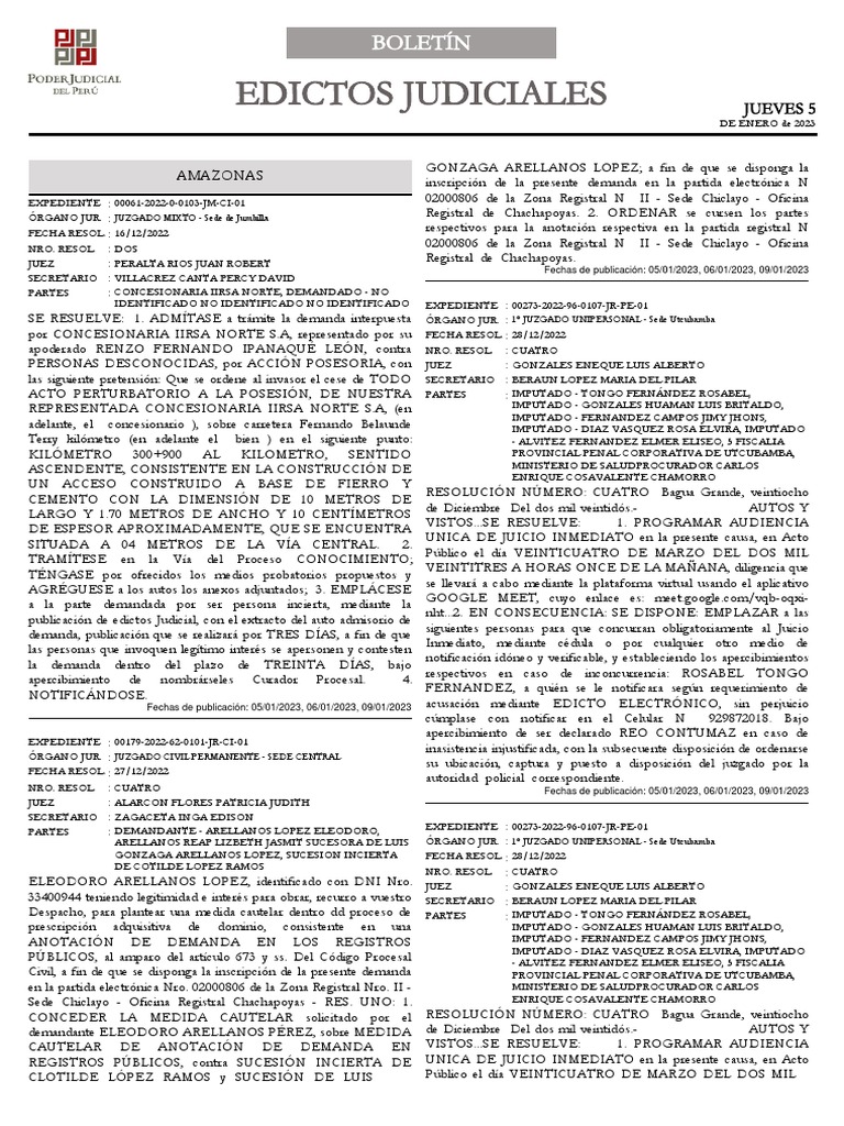 Boletin 05 01 2023 | PDF Boletin 05 01 2023 | PDF