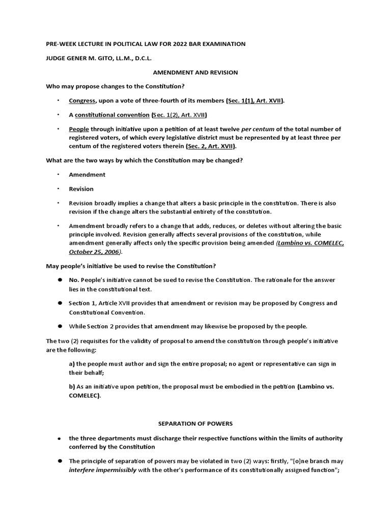 Pre-Week Judge Gito | PDF | Veto | United States Congress