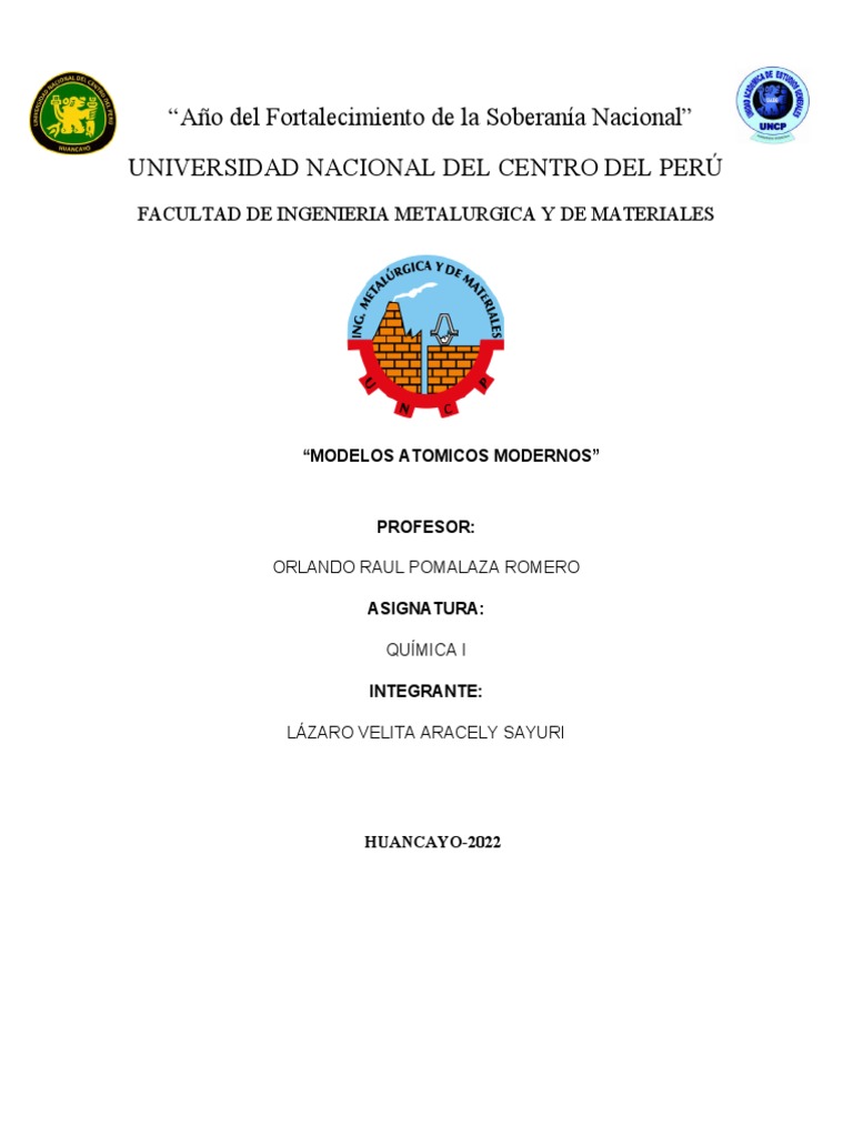 Modelo Atomico Moderno | PDF | Orbital atómico | Núcleo atómico