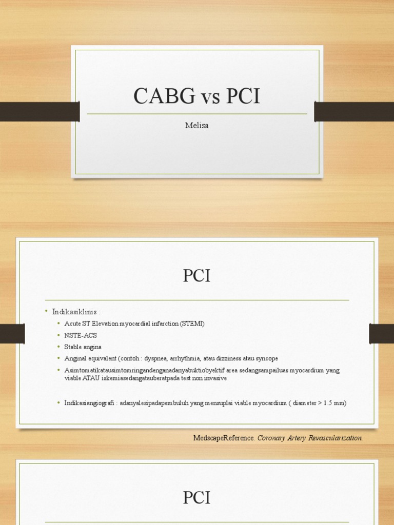CABG Vs PCI | Download Free PDF | Coronary Artery Bypass Surgery ...