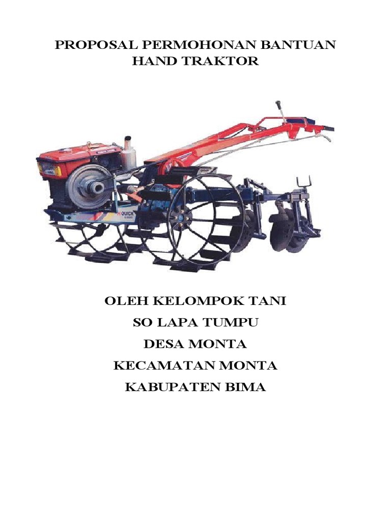 Permohonan Bantuan Hand Traktor | PDF