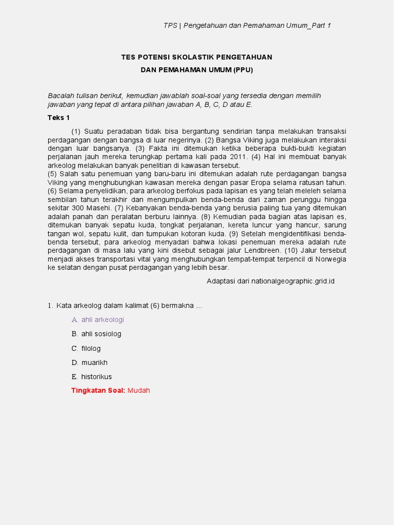 Contoh Tps | PDF