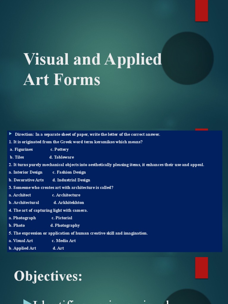 Understanding Visual and Applied Arts | PDF | The Arts | Design