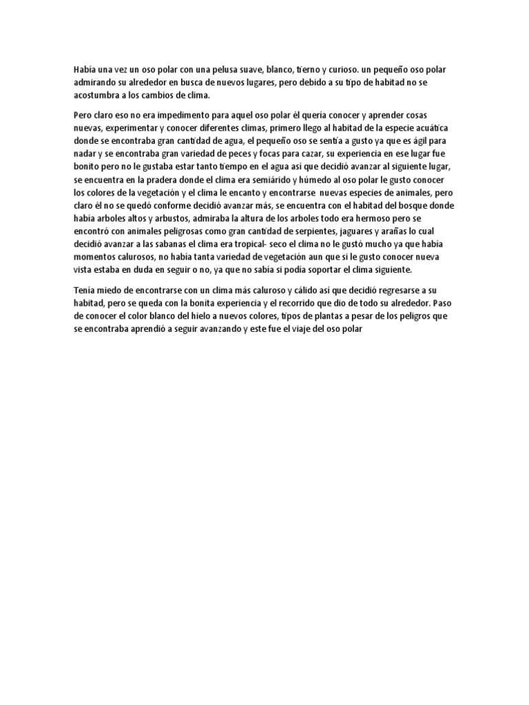 El Viaje Del Oso Polar | PDF