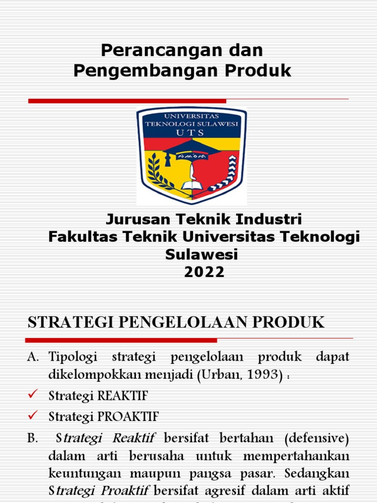 Materi Perancangan Dan Pengembangan Produk | PDF