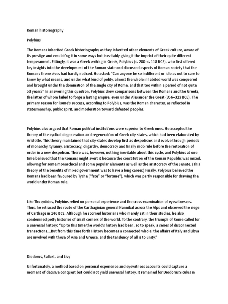 Historiography | PDF | Roman Empire | The Twelve Caesars