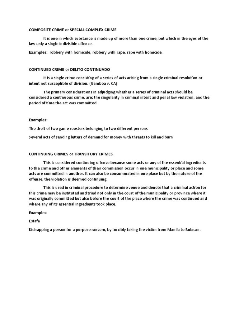 COMPOSITE CRIME Assignment | PDF