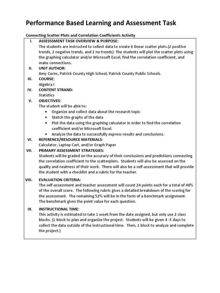 Correlation Coefficients and Scatter Plots | PDF | Educational ...