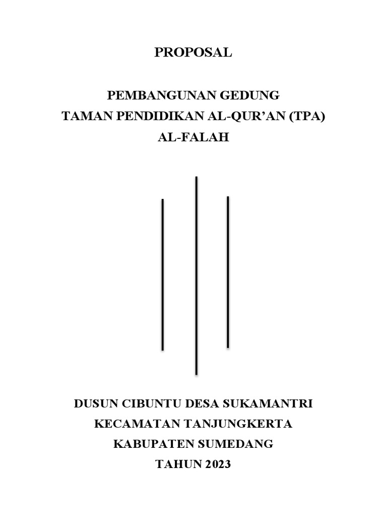 Proposal Pembangunan Tpa Alfalah | PDF